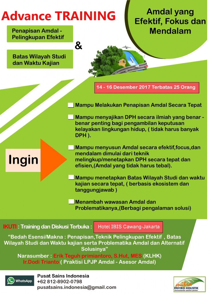 Membuat Pamflet Kegiatan Training AMDAL | Magang